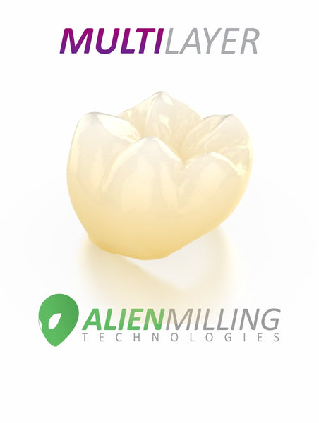 Alien Multi-Layer Zirconia Crown Milling Services – Alien Milling ...