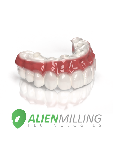 Alien Full Arch Hybrid Zirconia Bridge - $599 – Alien Milling Technologies