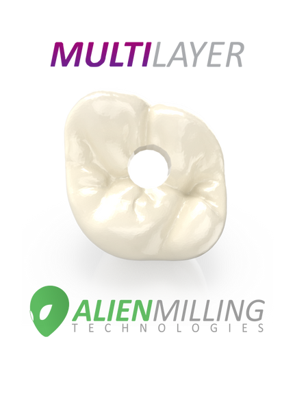 Alien Multi-Layer Implant Solid Zirconia Crown $51 Dental Milling ...