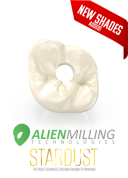 STARDUST Implant Solid Zirconia Crown $67 Dental Milling – Alien ...
